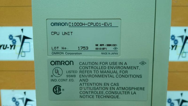 OMRON C1000H-CPU01-EV1 CPU UNIT MODULE - 裕益科技自動化設備可程式編碼器PLC分散式控制系統DCS
